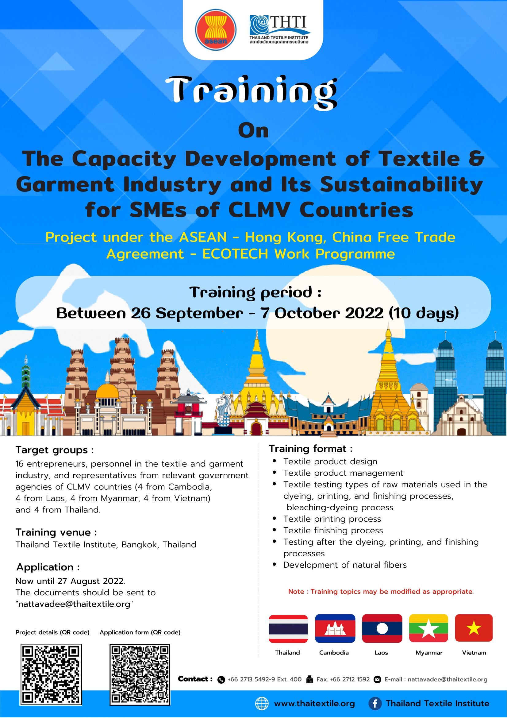Training Capacity Development on Textile & Garment Industry and Its Sustainability for SMEs of ...